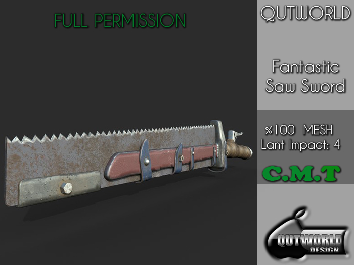 Second Life Marketplace - .::QUTWORLD Fantastic Saw Sword::.FP